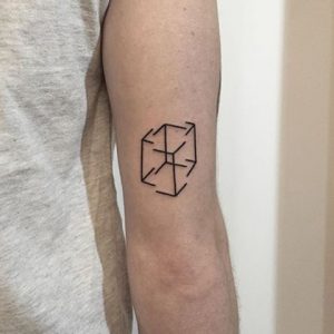 Cube within a cube tattoo by Wagner Basei - Tattoogrid.net