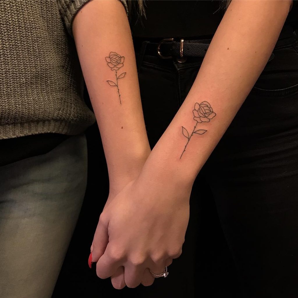 Matching Snake Tattoos by @e.nal.tattoo - Tattoogrid.net