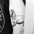 Running wolf tattoo by Sasha Tattooing - Tattoogrid.net