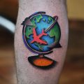 Two-handed broad sword tattoo by Kirk Budden - Tattoogrid.net