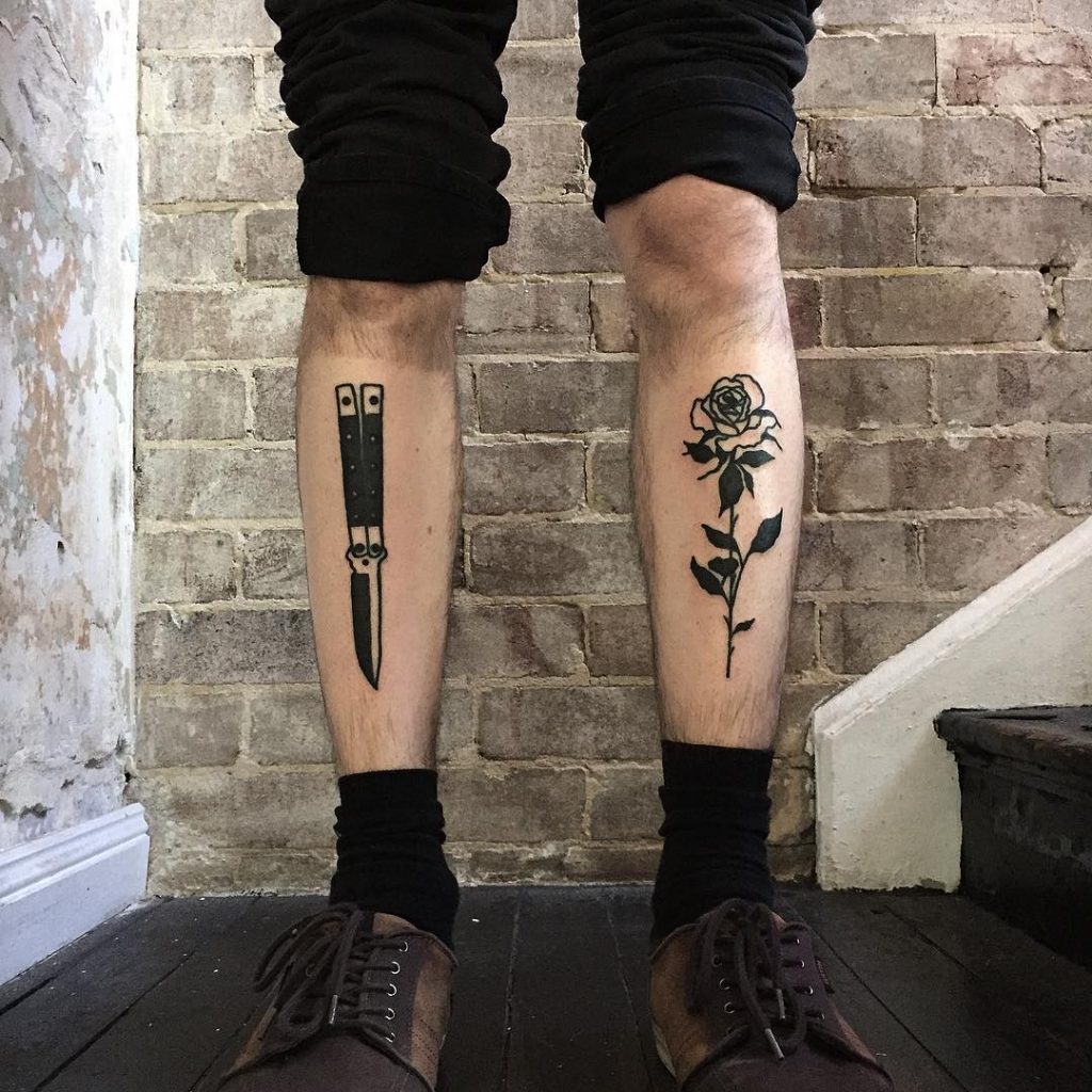 Some black gap fillers by @hanaroshinko - Tattoogrid.net