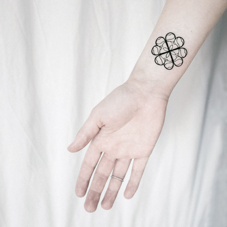 Linework Four Leaf Clover Tattoo Tattoogrid