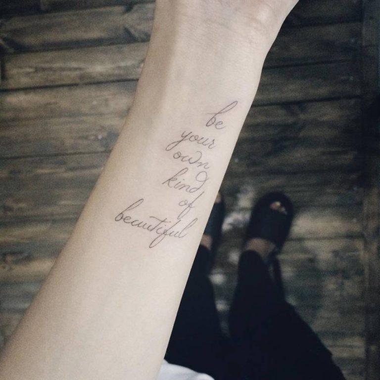 Everything was beautiful quote tattoo - Tattoogrid.net