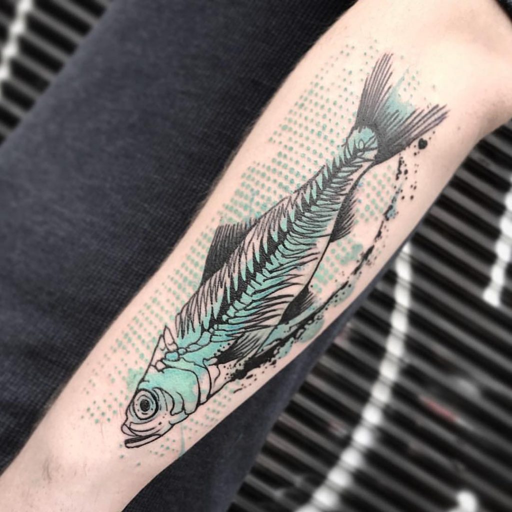 Colorful abstract elephant tattoo - Tattoogrid.net