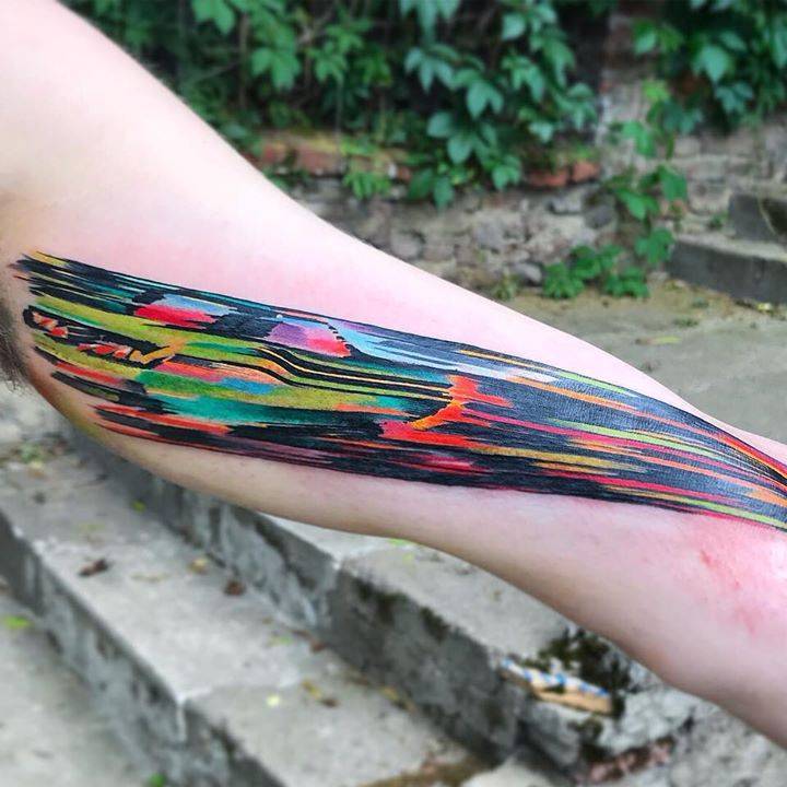 Abstract colorful line by Ondrash Ondřej Konupčík - Tattoogrid.net