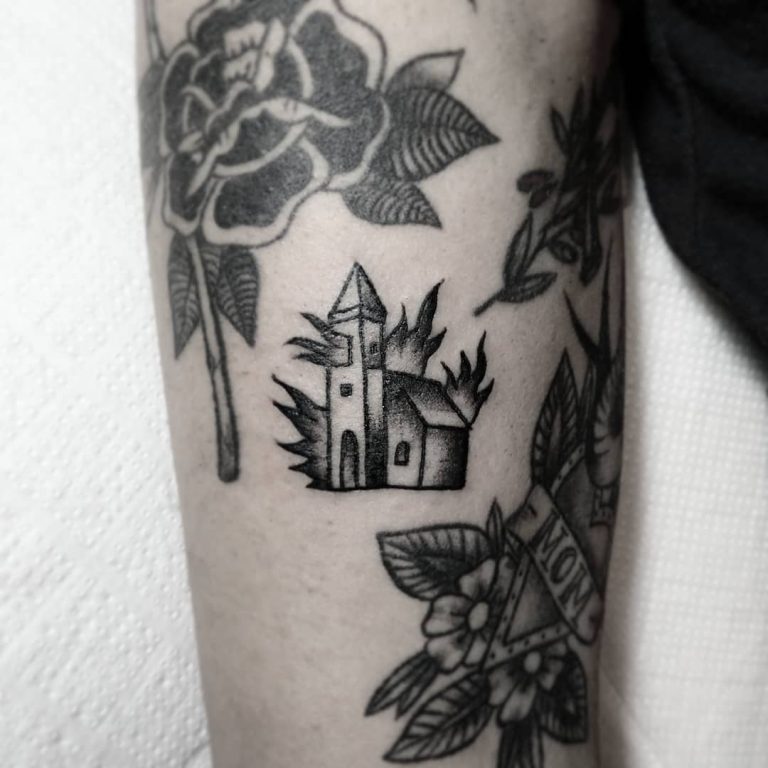 Trees reflection in the water tattoo - Tattoogrid.net