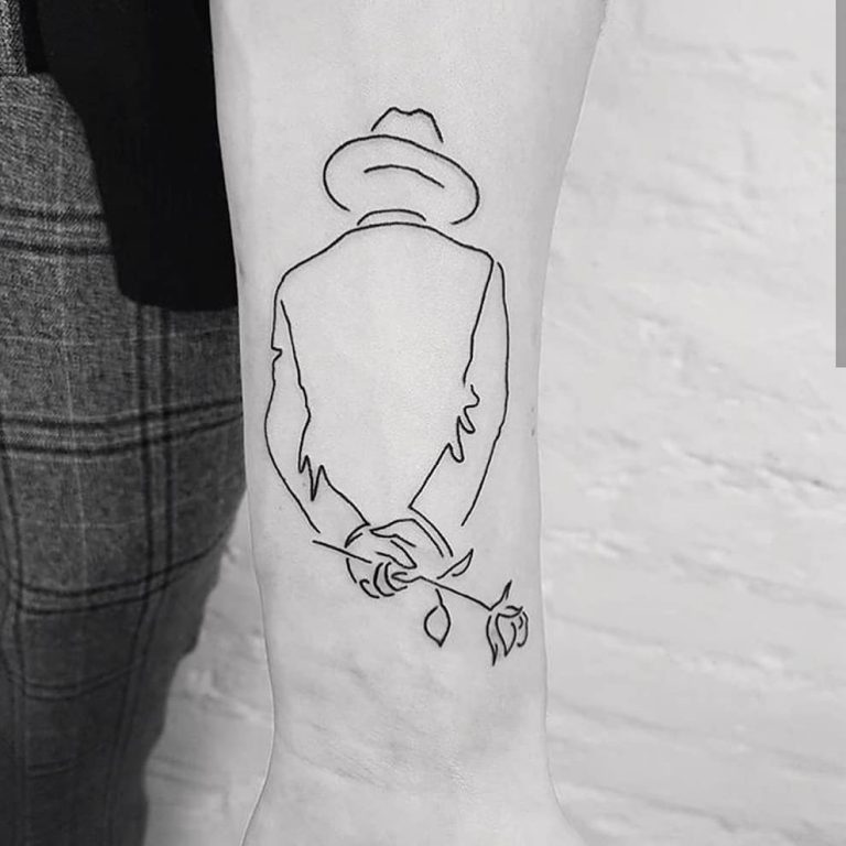 Topographical map of a lake tattoo by Kevin Jenkins - Tattoogrid.net