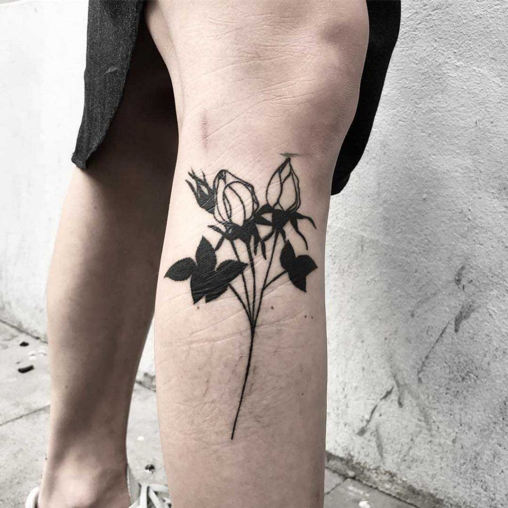 Fineline rose tattoo - Tattoogrid.net