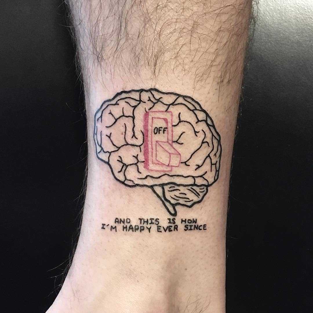 Brain Tattoo Tattoogrid Brain Tattoo Tattoogrid