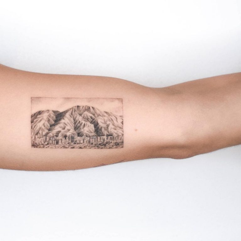 Trees reflection in the water tattoo - Tattoogrid.net