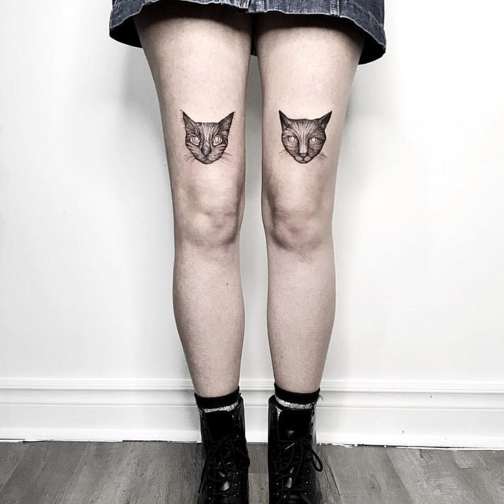 Fox and weasel tattoo by Dogma Noir - Tattoogrid.net