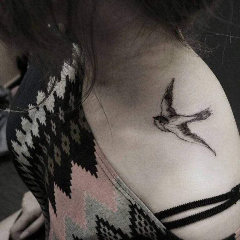 Flying goose tattoo by Loughie Alston - Tattoogrid.net