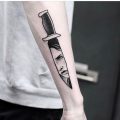 Horizontal landscape tattoo by Pulled Poltergeist - Tattoogrid.net