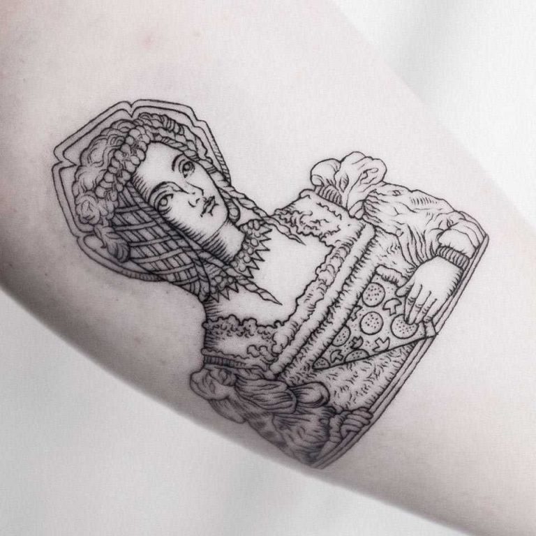 Half-faced tattoo by @hanaroshinko - Tattoogrid.net