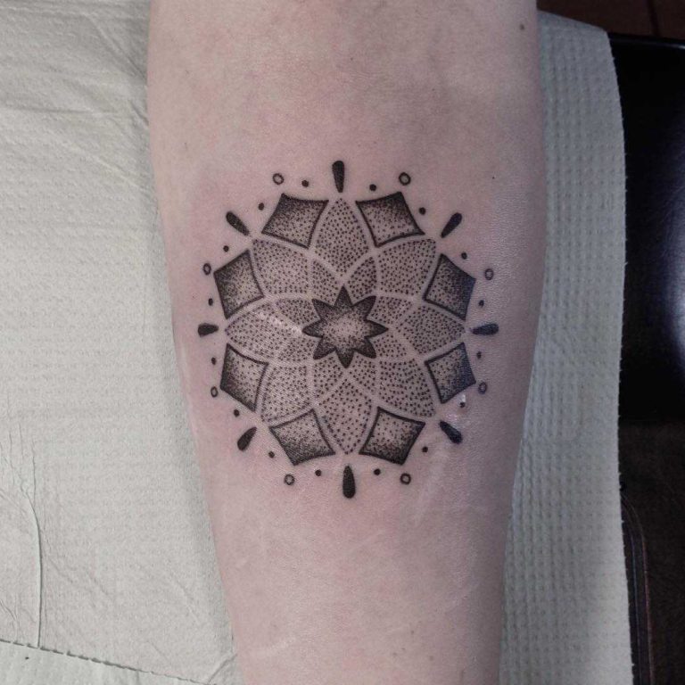 Geometric pattern and mandala tattoo - Tattoogrid.net