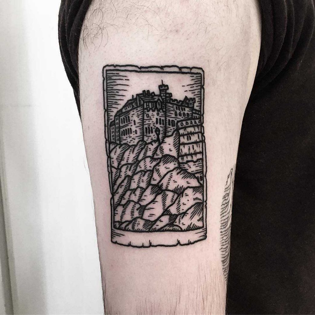 Negative space marble tattoo by Aga Kura - Tattoogrid.net