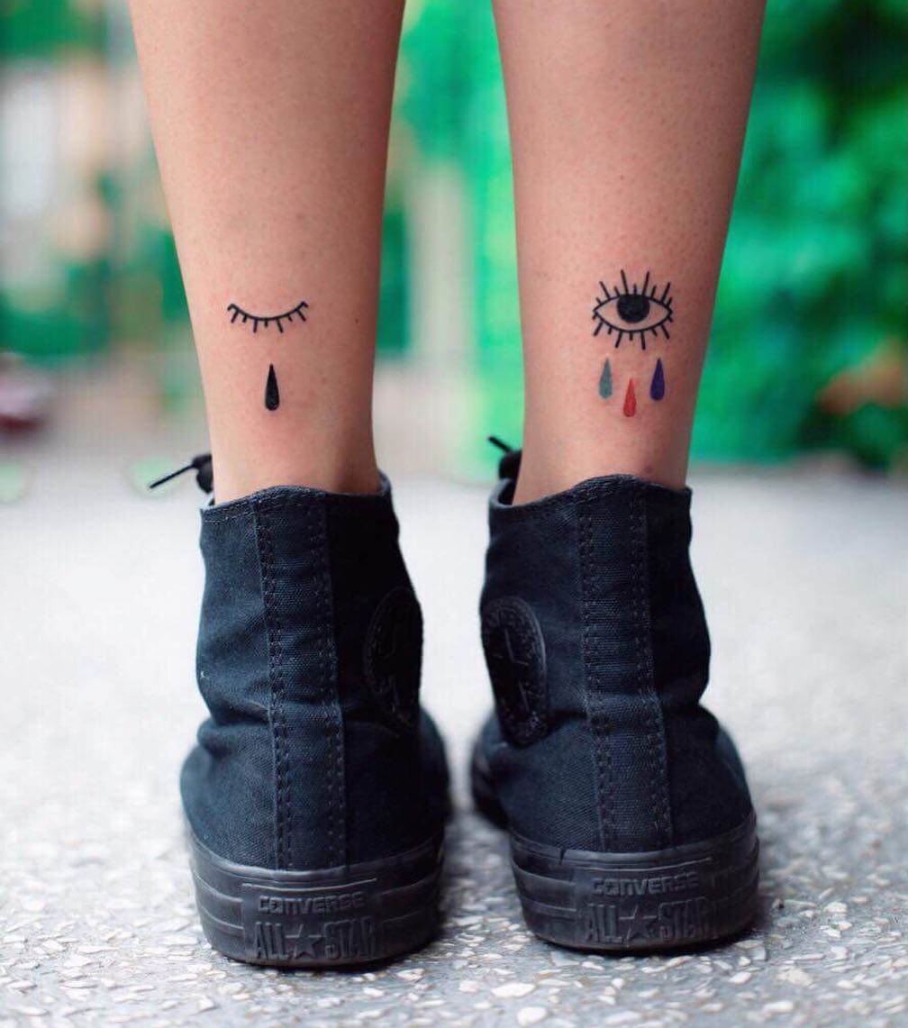 Matching eye tattoos by Dżudi Bazgrole - Tattoogrid.net