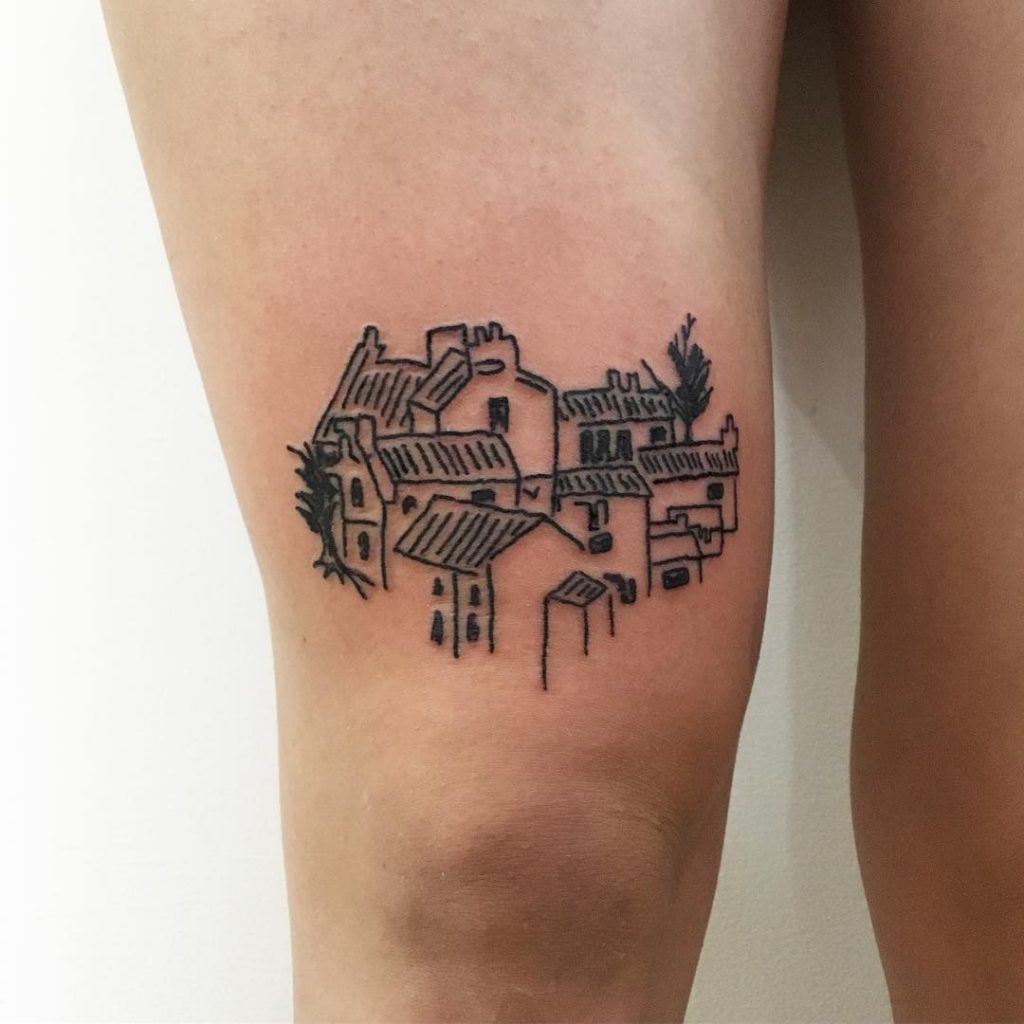 Vaporwave vibe tattoo - Tattoogrid.net
