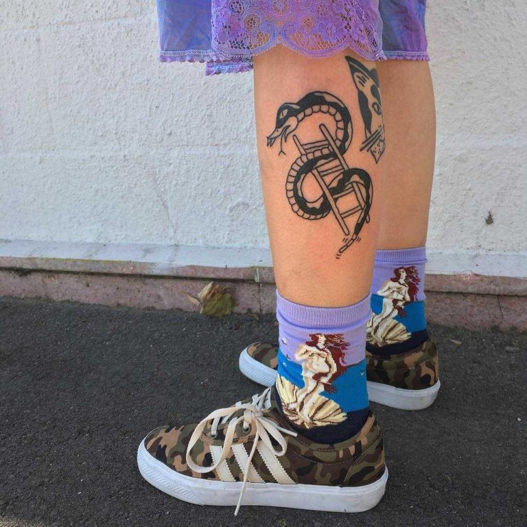 Falling girl tattoo by tattooist Ian Wong - Tattoogrid.net