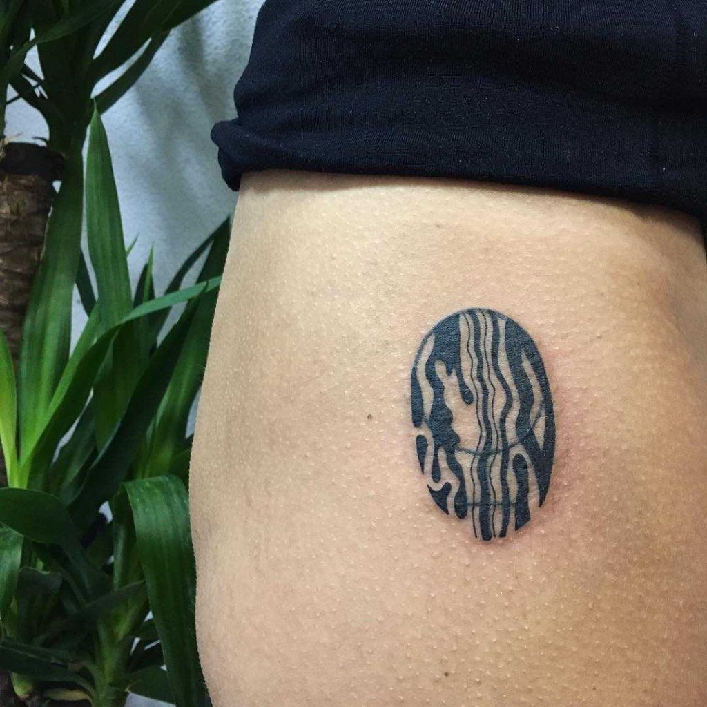 Hyper realistic mountain and reflection tattoo - Tattoogrid.net