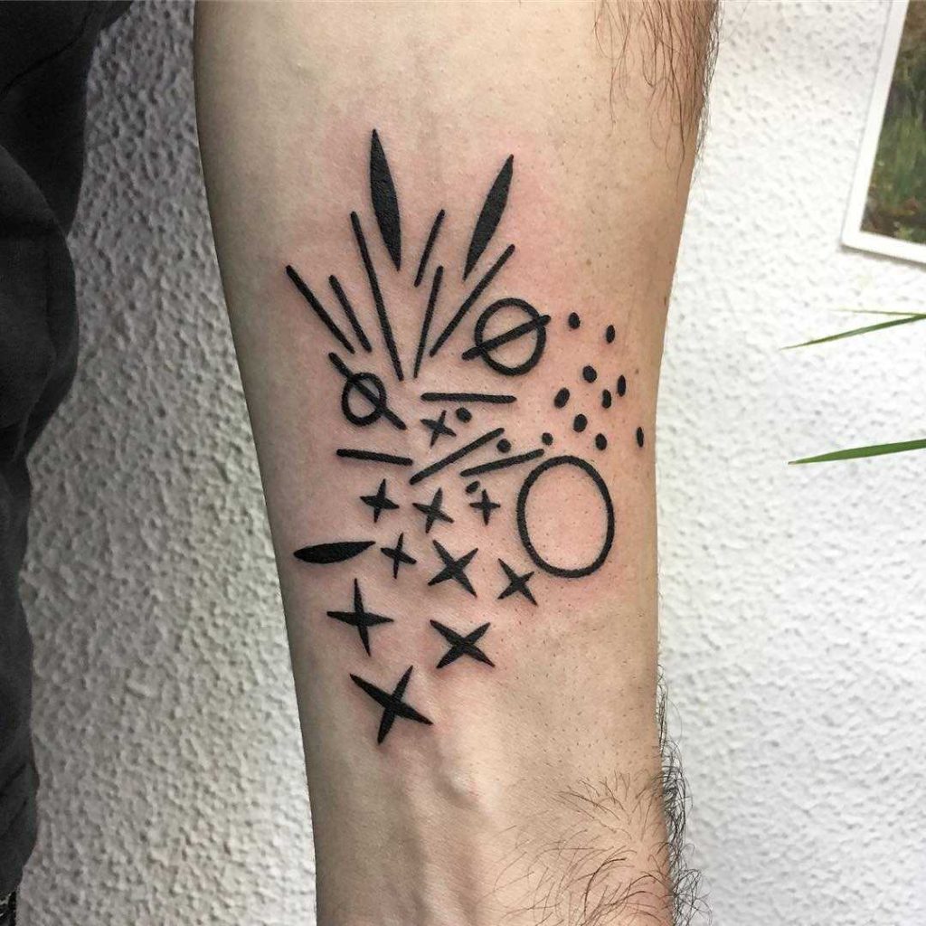 Abstract wavy line tattoo by Kevin King - Tattoogrid.net