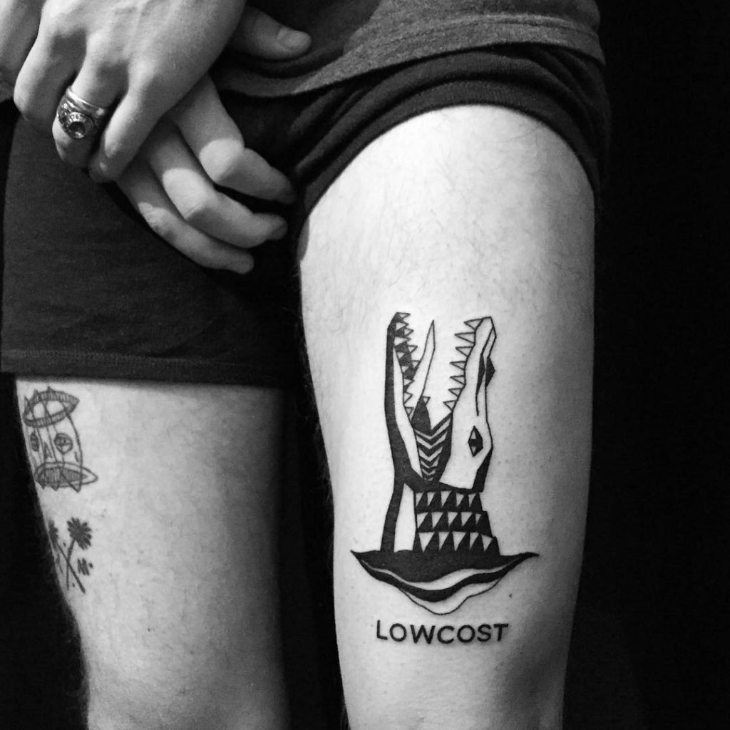 Neo traditional hand and knife tattoo - Tattoogrid.net