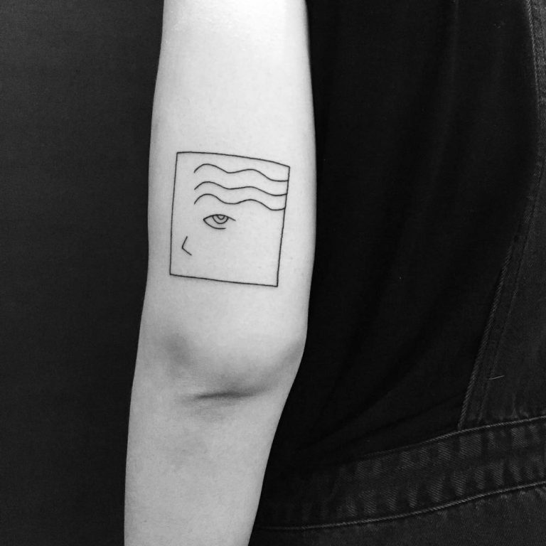 Trees reflection in the water tattoo - Tattoogrid.net