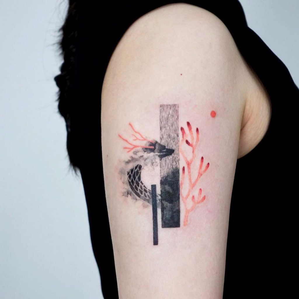 Scrunched up paper tattoo by artist yeahdope - Tattoogrid.net