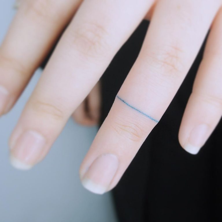 Hand-poked ring tattoo by Lindsay April - Tattoogrid.net