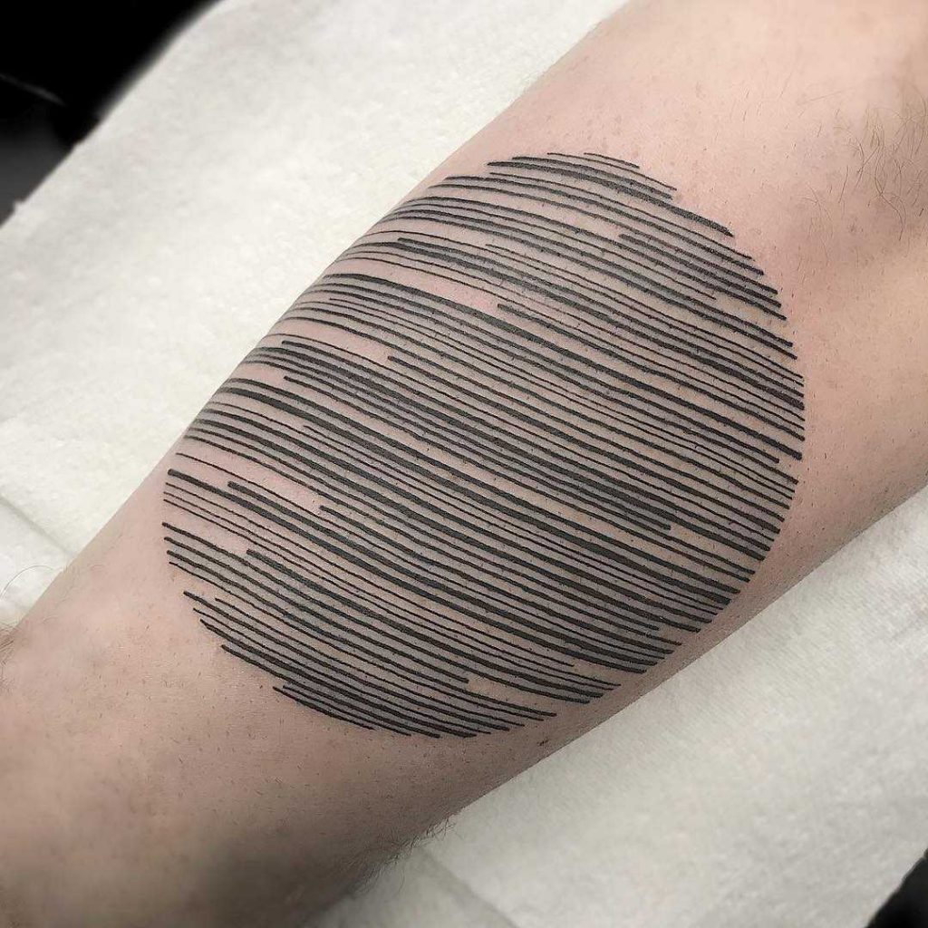 Wavy surface tattoo - Tattoogrid.net