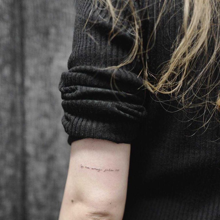 Micro script tattoo - Tattoogrid.net