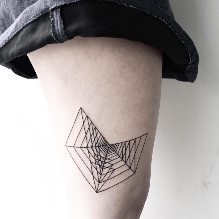 Abstract dotwork geometric tattoo on the forearm - Tattoogrid.net