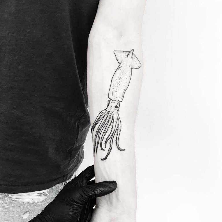 Stretching cat tattoo - Tattoogrid.net