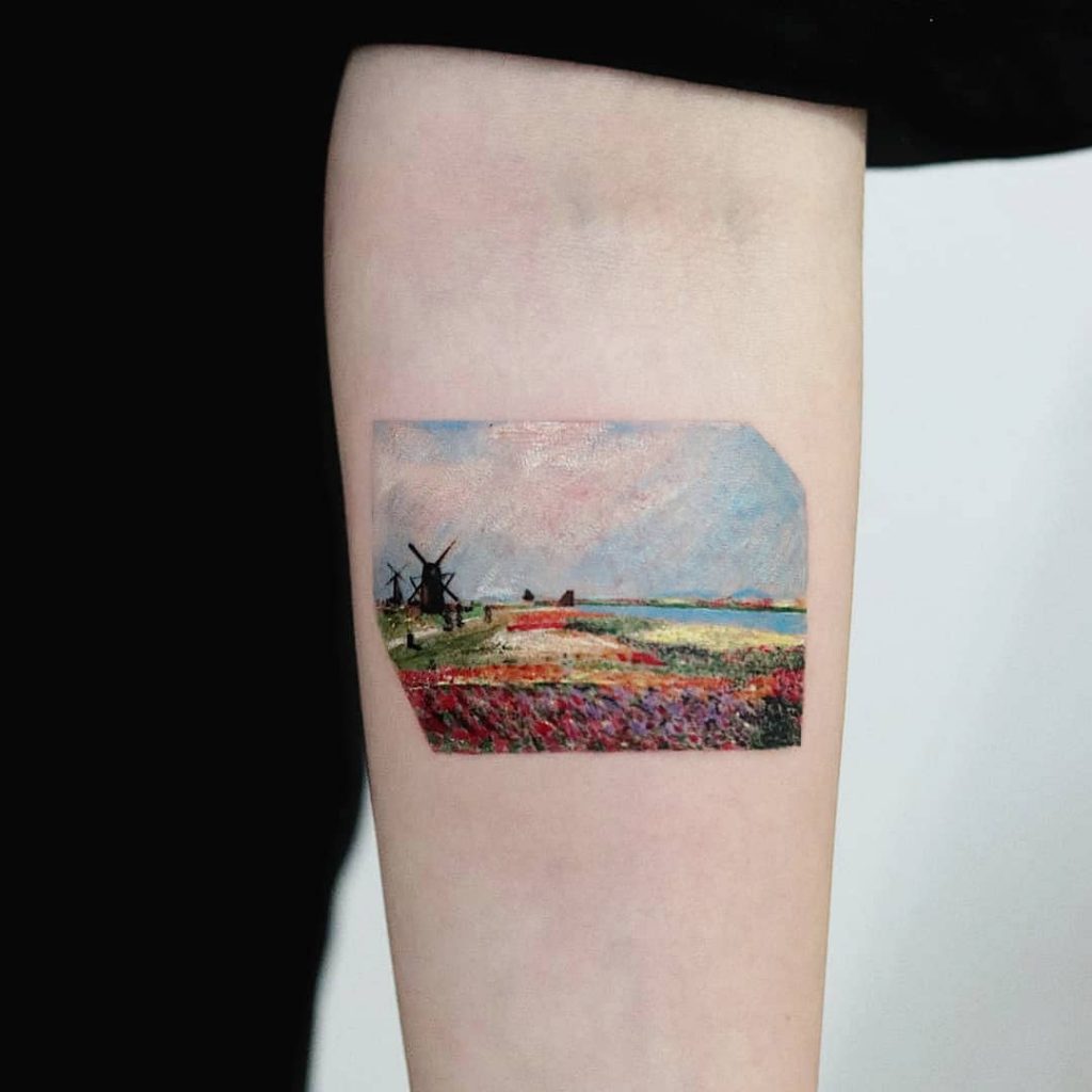 Gradient dotwork armband tattoo - Tattoogrid.net