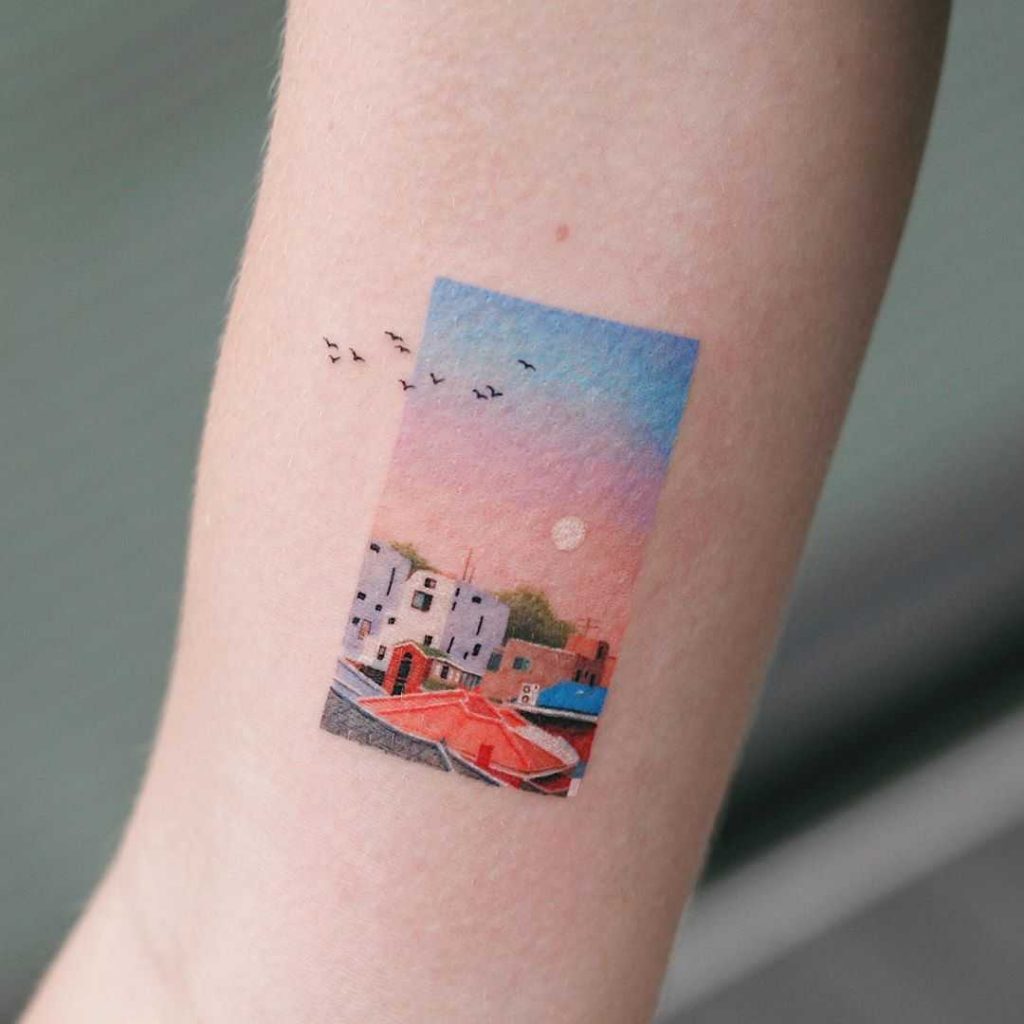 Seaside tattoo by anton1otattoo - Tattoogrid.net