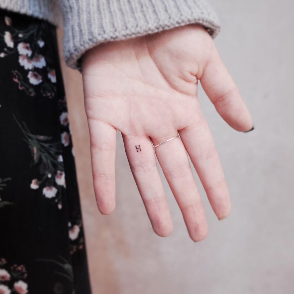 Hand poked minimalist line tattoos - Tattoogrid.net
