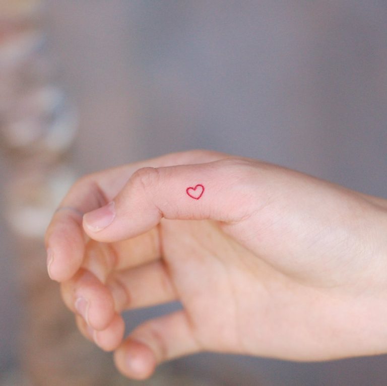 A tiny red heart tattoo by Annelie Fransson - Tattoogrid.net A tiny red heart tattoo by Annelie Fransson - Tattoogrid.net