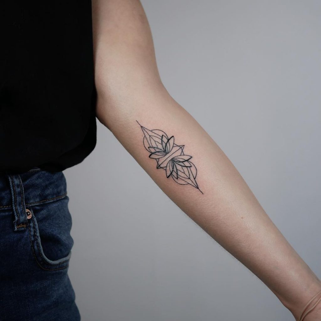 Distorted woman bust tattoo - Tattoogrid.net