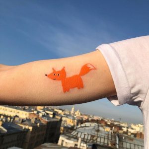 Running wolf tattoo - Tattoogrid.net