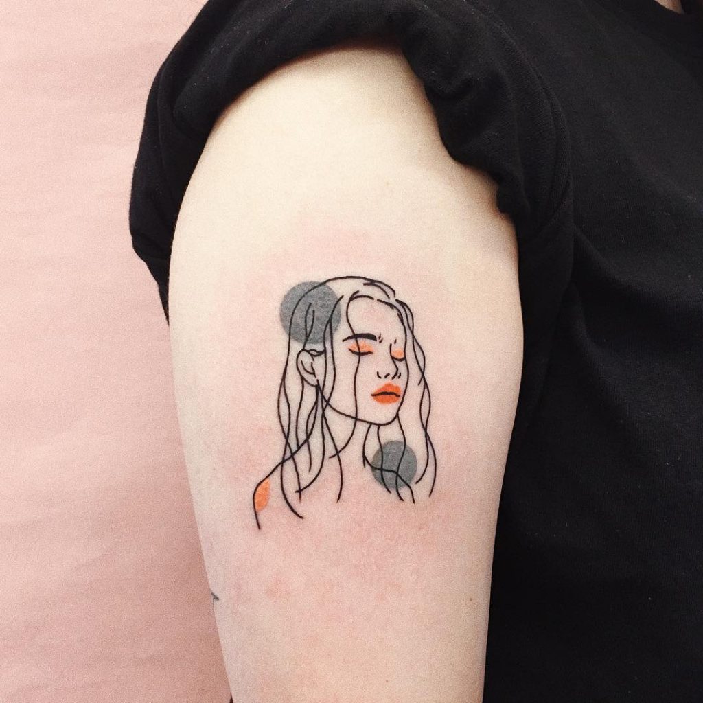 Trees reflection in the water tattoo - Tattoogrid.net