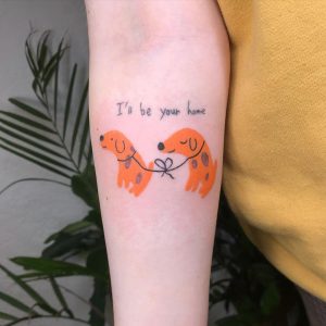 Running wolf tattoo - Tattoogrid.net