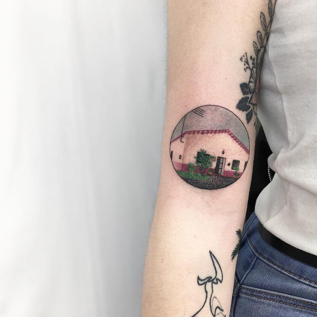 Distorted face tattoo by Adam Vunoir - Tattoogrid.net