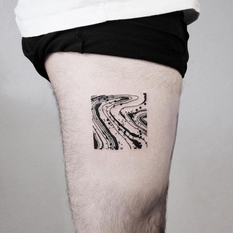Wavy symmetrical lines by Julim Rosa - Tattoogrid.net