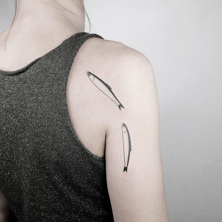 Little anchovy tattoo - Tattoogrid.net