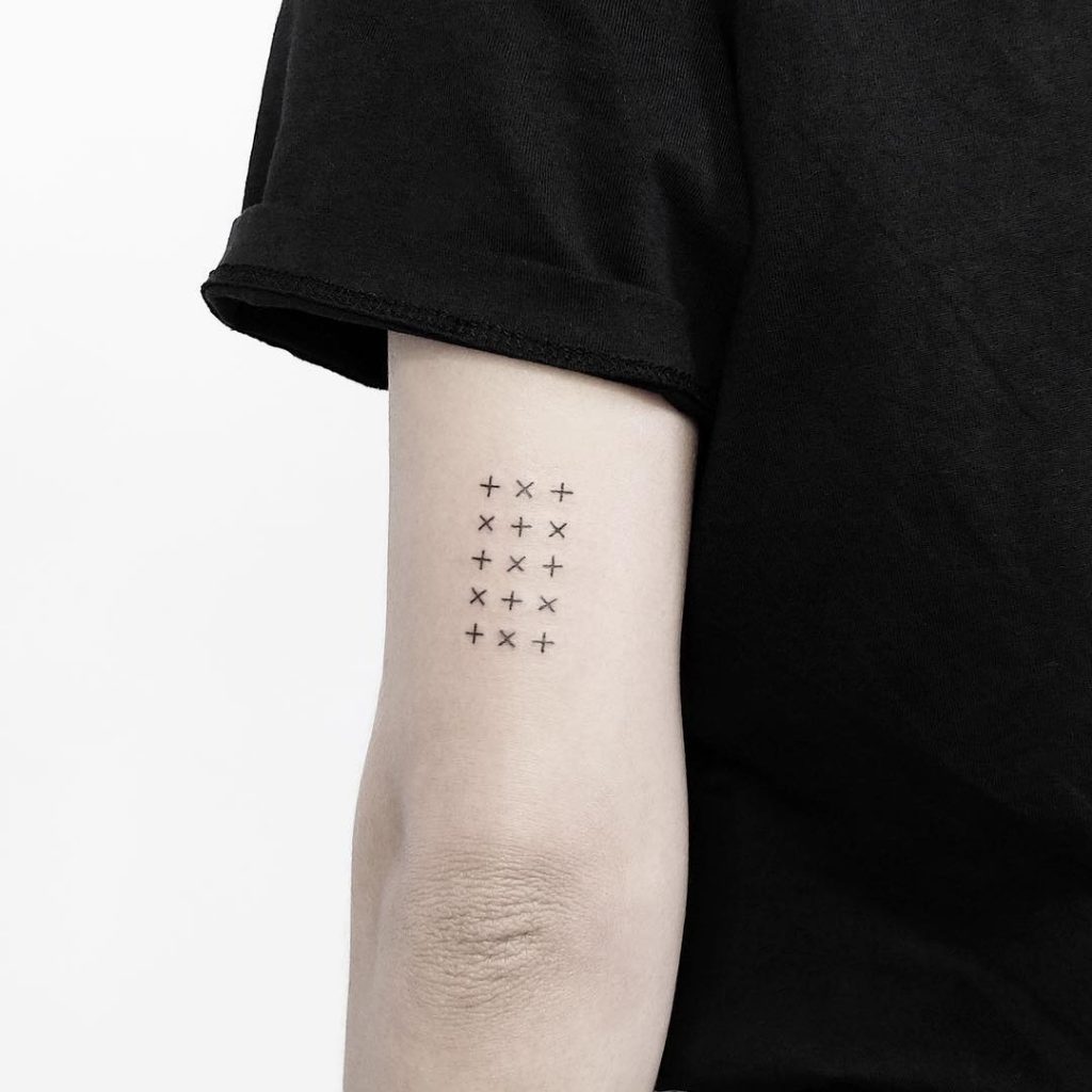 Rectangular wave tattoo - Tattoogrid.net