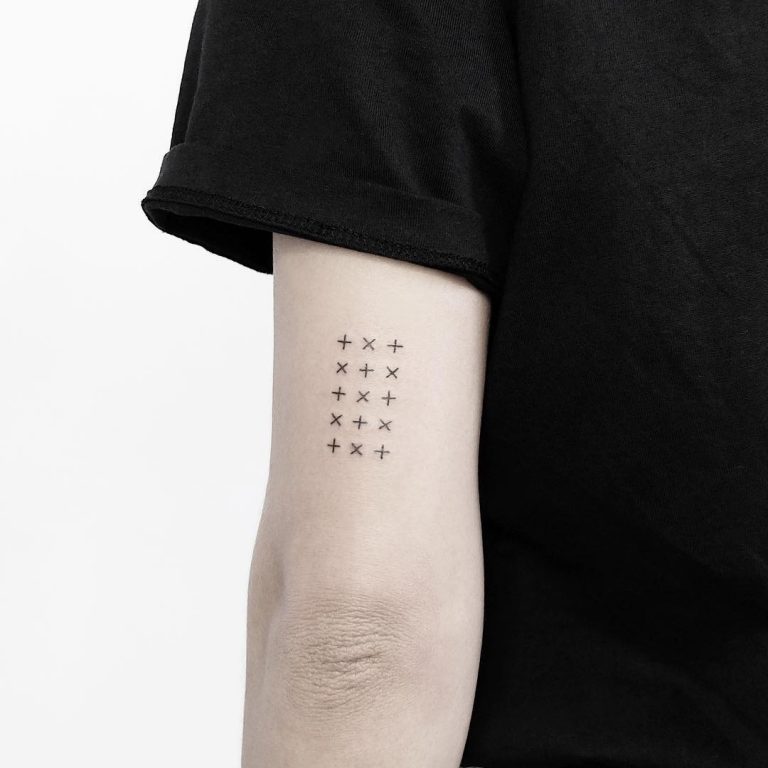 Rectangular wave tattoo - Tattoogrid.net