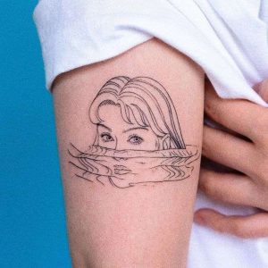 Trees reflection in the water tattoo - Tattoogrid.net